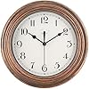 Amazon.com: Topkey Silent Wall Clock Kitchen 9 Inch Retro Non-Ticking ...