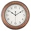 Topkey Silent Wall Clock Kitchen 9 Inch Retro Non-ticking Decorative ...