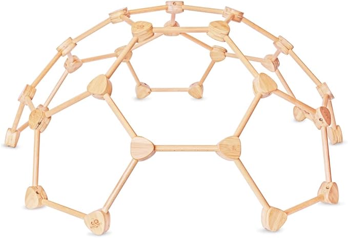 Amazon.com: Kinderfeets Natural Wooden Kids Active Climbing Dome : Toys ...