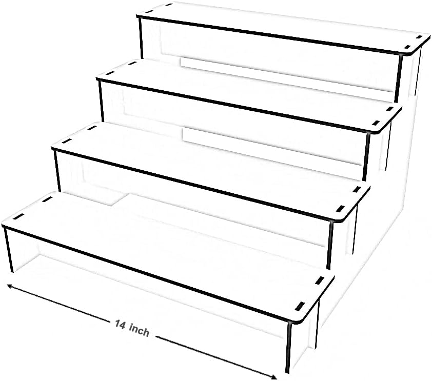 MONSSIVE 2 Sets Acrylic Display Risers, Clear Product Stand, Jewelry ...