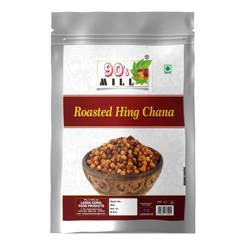 90's MILL Gluten Free Roasted Hing Jeera Chana High Protein Snack ...