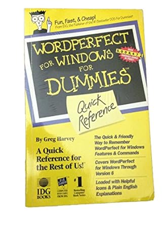 WordPerfect for Windows For Dummies Quick Reference | Amazon.com.br