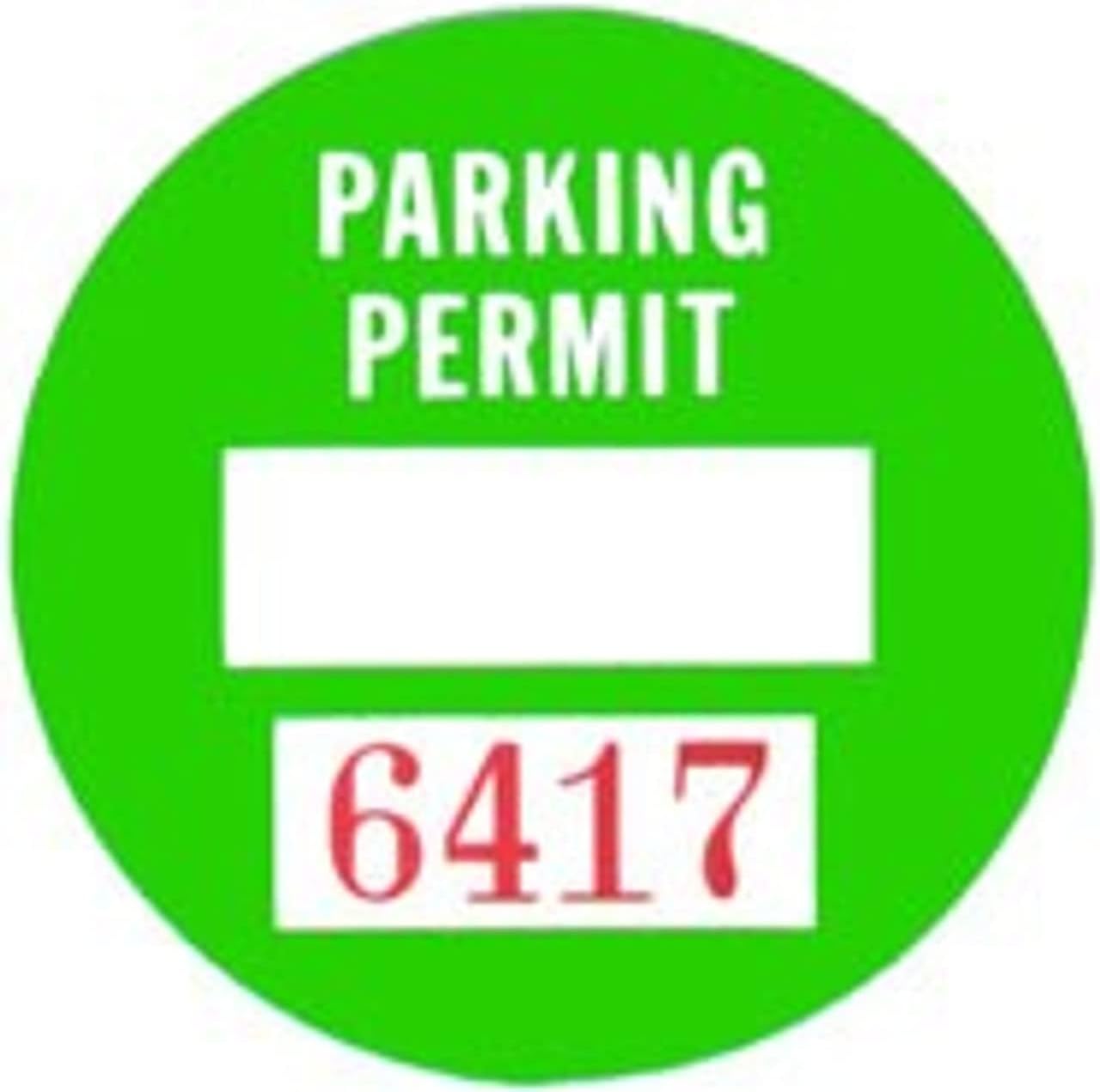 Amazon.com - Parking Permit Window Decals 100 Round Shape - Reverse ...