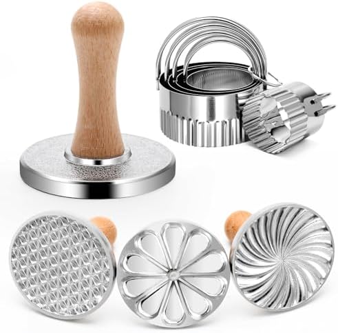 Amazon.com: 3+5 Cookie Stamps Biscuit Cutter Set, Luxiv 3 Molds Metal ...