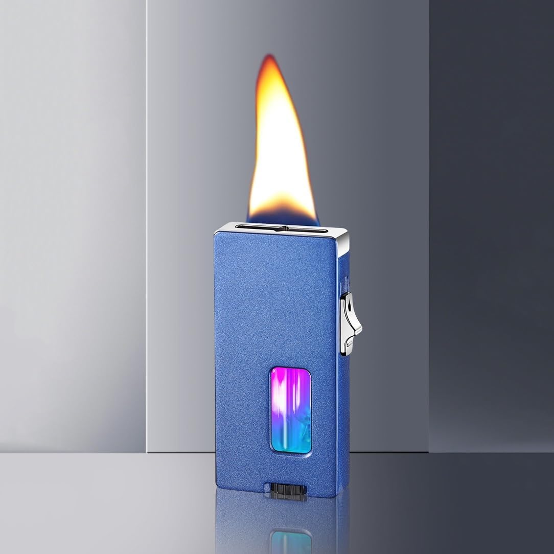 Seven-hole open flame lighter, extra-wide soft flame, shake to light ...