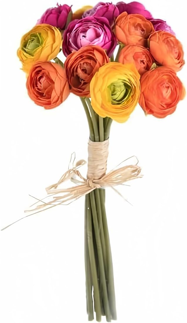 Amazon.com: Floristrywarehouse Artificial Mini Ranunculus Bundle 14 x 1 ...