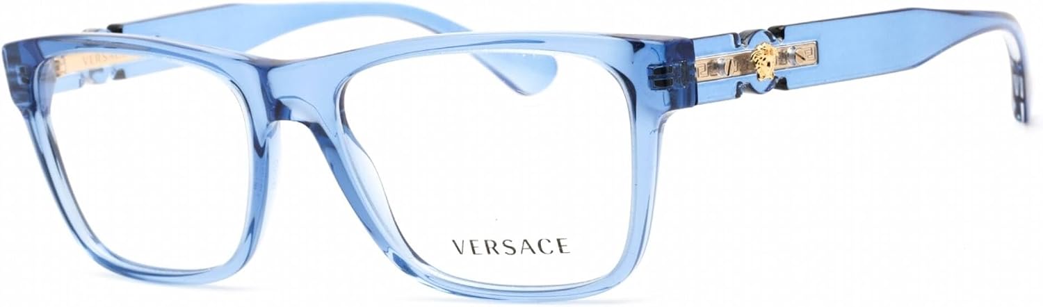 Versace Eyeglasses VE 3303 5415 Transparent Blue at Amazon Men’s ...