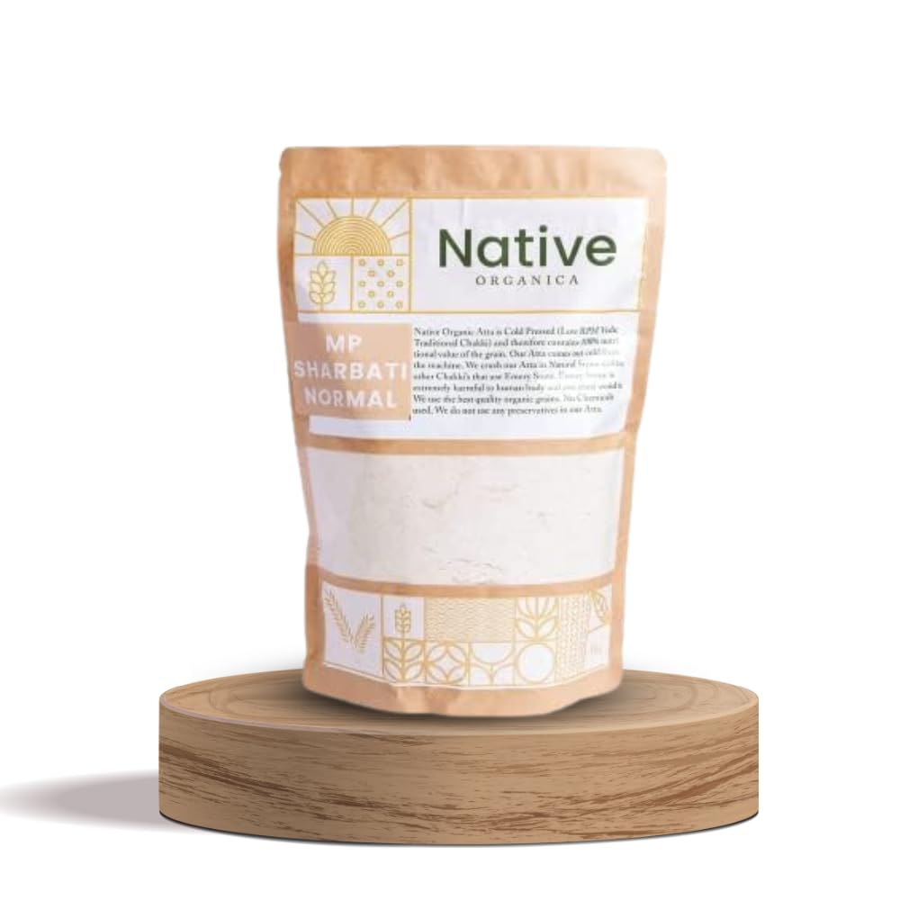 Buy Native a "Hand Chakki MP Sharbati Whole Wheat Flour (1 Kg) | Cold ...