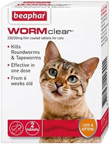 Beaph-ar WORMclear Cat Kitten Wormer kills Roundworm Tapeworm Vet ...