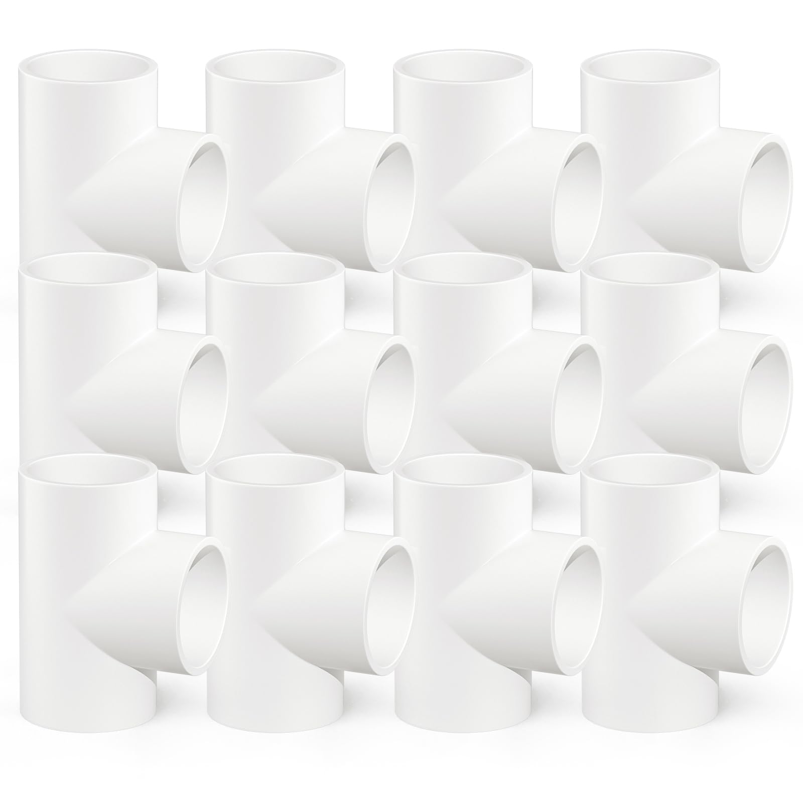 Amazon.com: GASHER 12PCS PVC Pipe Fitting 1-1/4" PVC 3 Way Tee ...