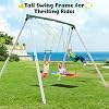 Amazon.com: Hapfan 9.5' Tall Swing Sets for Backyard with Platform ...