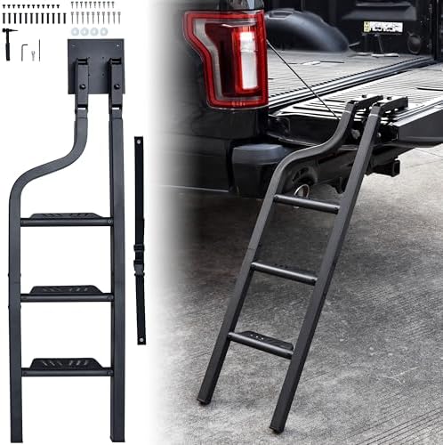 Amazon.com: POKIAUTO 42" Foldable Pickup Truck Tailgate Ladder with ...
