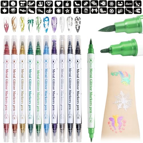Amazon.com : Jutqut Temporary Tattoo Markers for Skin, 10 Colors Body ...
