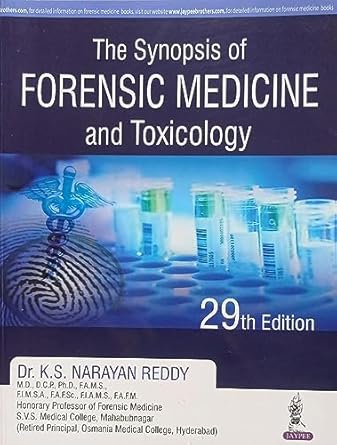 Amazon.in: Buy The Synopsis Of Forensic Medicine and Toxicology By Dr ...