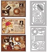 Amazon.com: GLOBLELAND Postage Stamp Backgrounds Frame Cutting Dies for ...