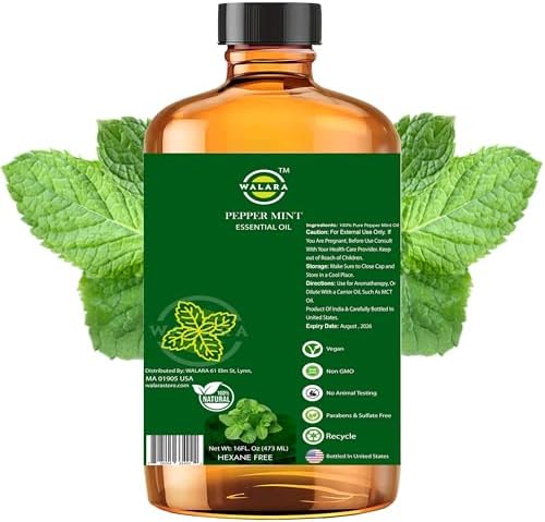 Amazon.com: Peppermint Essential Oil - 16 fl oz Natural Peppermint Oil ...