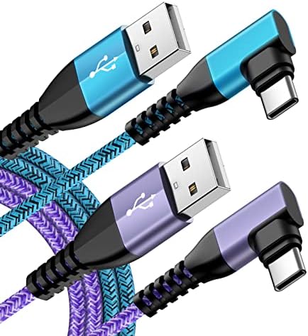 Amazon.com: USB C Cable 3.1A Android Charger Type C Fast Charging Right ...