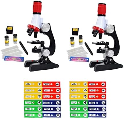 Amazon.com: Science Kits for Kids Beginner Microscope with LED 100X ...