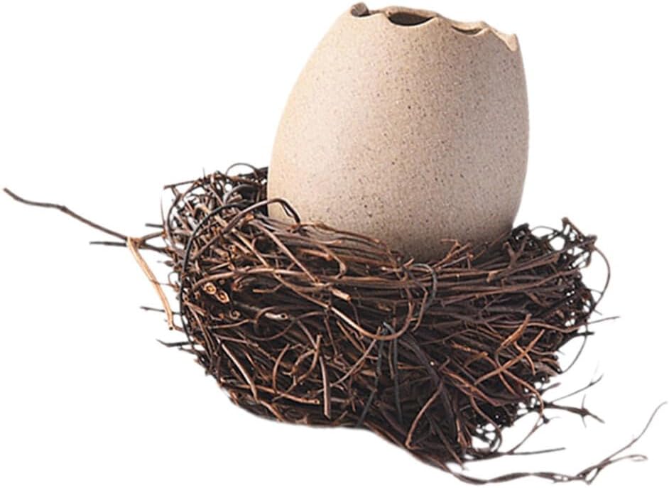 HOLIDYOYO Ceramic Egg Shell Shaped Vases 220ml Succulent Plant Pot ...