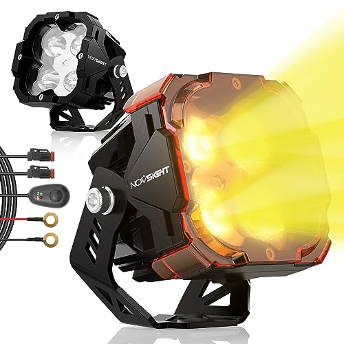 Snapklik.com : NOVSIGHT Pod Lights 3 Inch, SAE Offroad LED Light Pod Combo