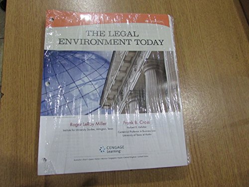 The Legal Environment Today - Summarized Case Edition (Miller Business ...