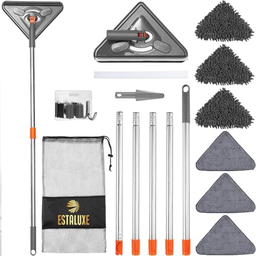 Amazon.com: 360° Rotatable Adjustable Cleaning Mop Extendable Triangle ...
