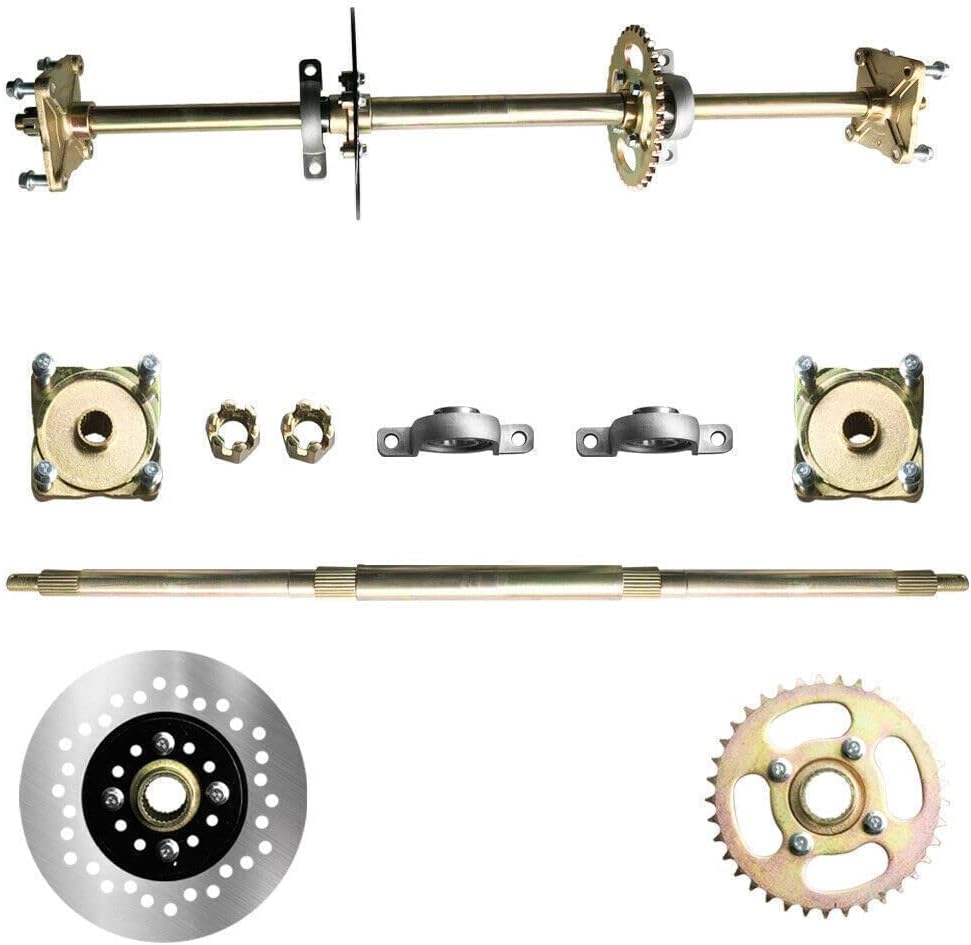 Amazon.com: DNYSYSJ 812mm 32" ATV Quad Rear Axle Assembly Go Kart Rear ...