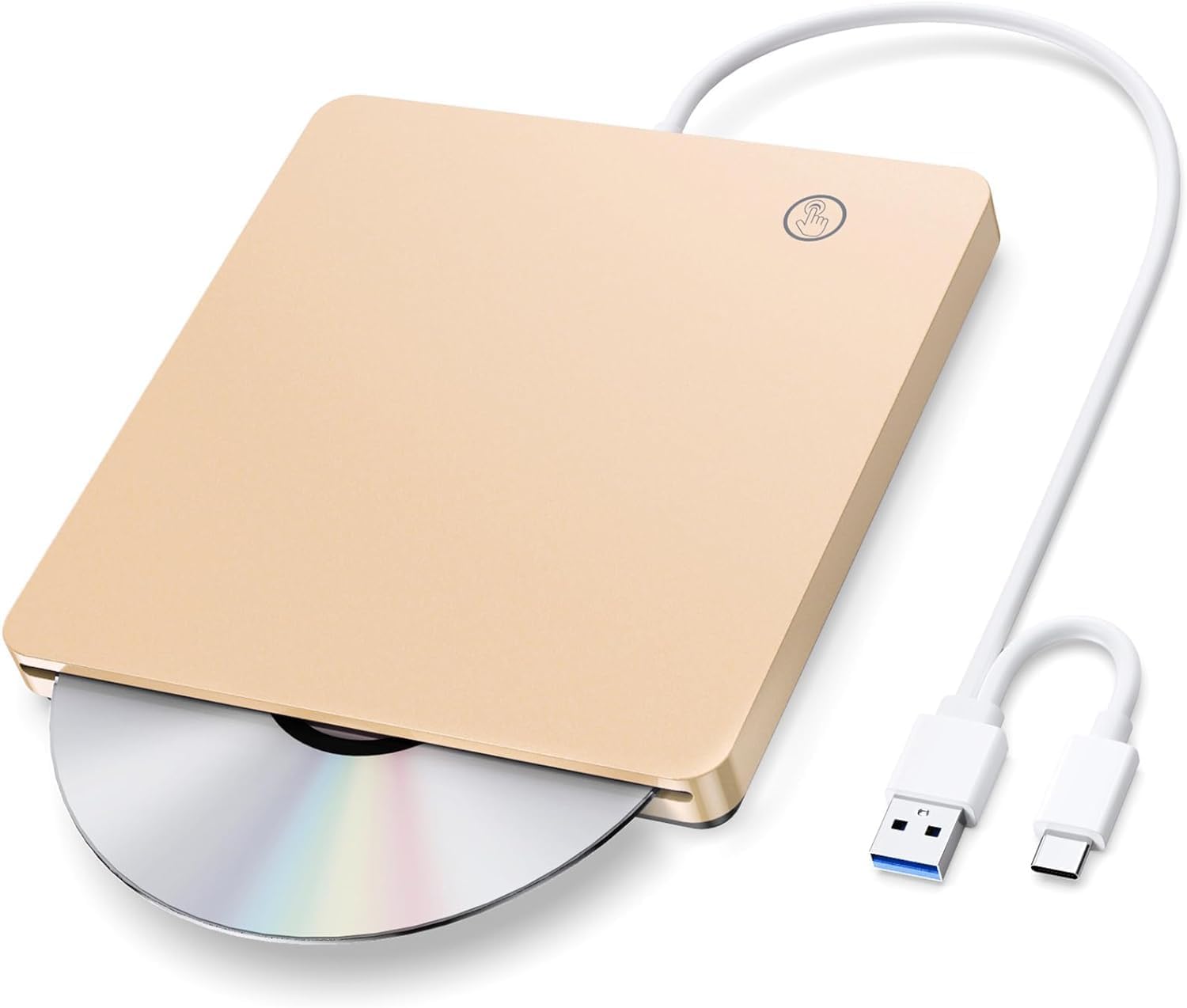 Amazon.co.jp: CD DVDドライブ 外付け USB 3.0＆Type-C兼用 スロットイン式 タッチイジェクト 外付けDVD/CDドライブ Mac/Windows/Linux等 ...