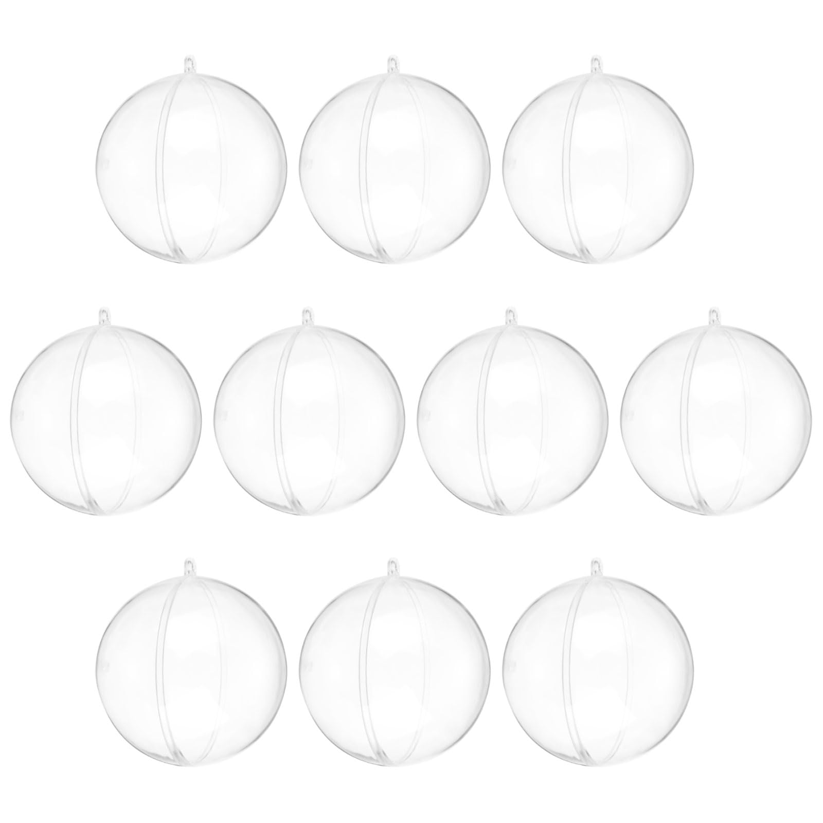 Amazon.com: uxcell 10 Pcs Clear Fillable Balls Ornament, 3.9 Inch ...