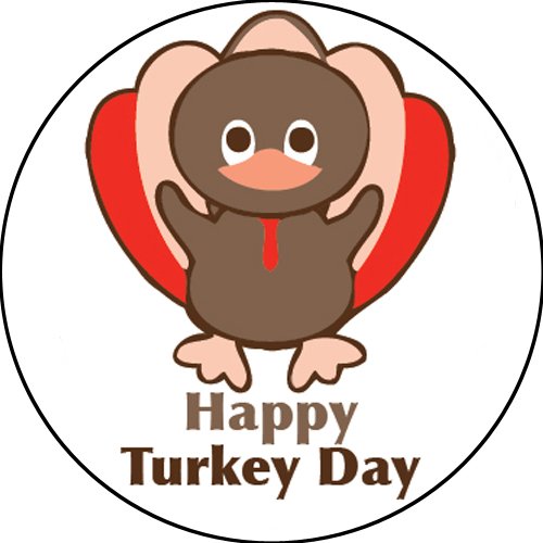 Buy Ace Label 12789C 'Happy Turkey Day' Teacher School Stickers, 2-1/2 ...