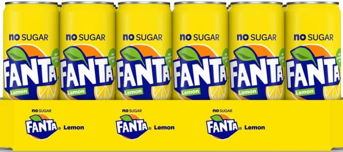 Fanta | Lemon | No Sugar | Sleek blik | 24 x 33 cl : Amazon.de ...