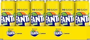 Fanta Lemon - Zero - sleekcan - 24x33 cl - NL : Amazon.co.uk: Grocery