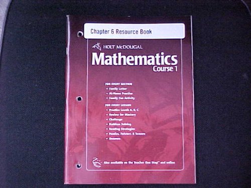 Mathematics Course 1 Chapter 6 Resource Book (Mathematics Course 1 ...