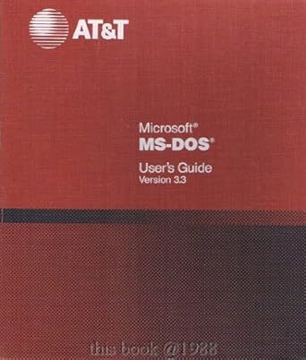 Microsoft MS-DOS User's Guide: Anonymous: Amazon.com: Books
