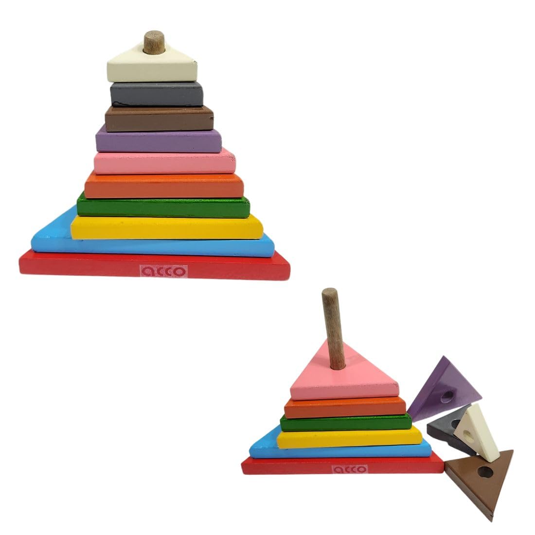 Medical Bazzar Wooden Rainbow Stacking Tower Toys for Kids ...
