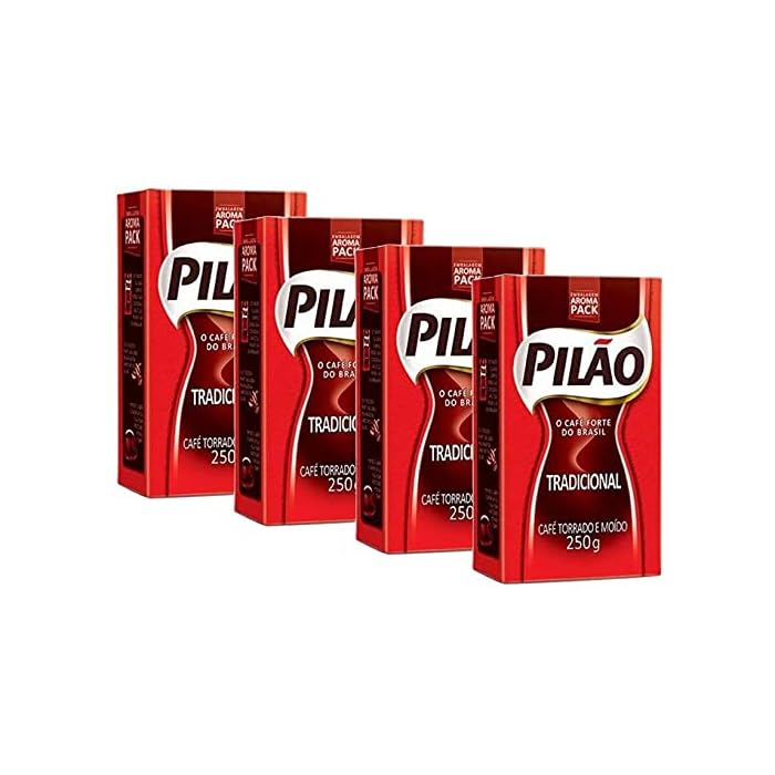 Buy Pack Café Pilão Tradicional 4x1 - 250g Brazilian Coffee Online at ...