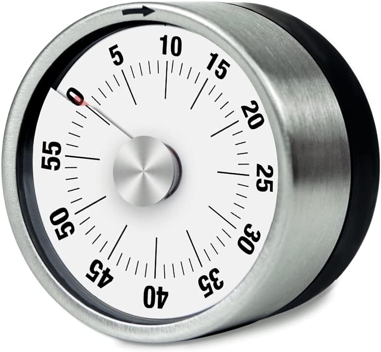 Amazon.com: Mechanical 60-Minute Kitchen Timer with Stainless Steel ...