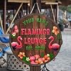 Amazon.com: Artsy Woodsy Custom Flamingo Lounge Wood Sign (Not Carved ...