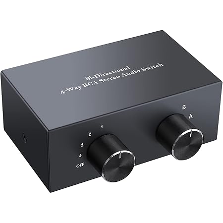 Amazon.com: SOLUPEAK ST42 4-Way RCA Audio Switch Source Signal Input ...