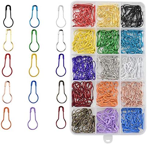 Bezavea 450PCS Bulb Safety Pins, Stitch Markers Knitting, Gourd Pins ...