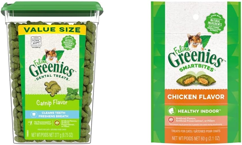 Feline GREENIES Cat Treats Adult Natural Dental Care, Catnip Flavour, 9 ...