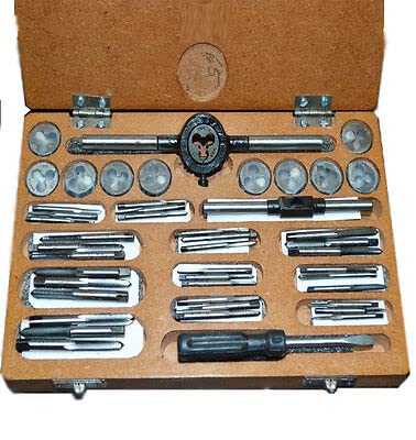 COMPLETE TAP AND ROUND DIE SETS CASED IN FINE FINISHED BOX (0-10BA) BOX ...