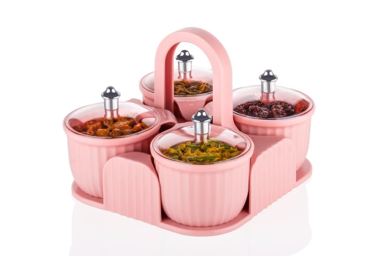 Buy Marvella Multipurpose Dry Fruit Box 4 pc Jar Set Aachar Pickle ...