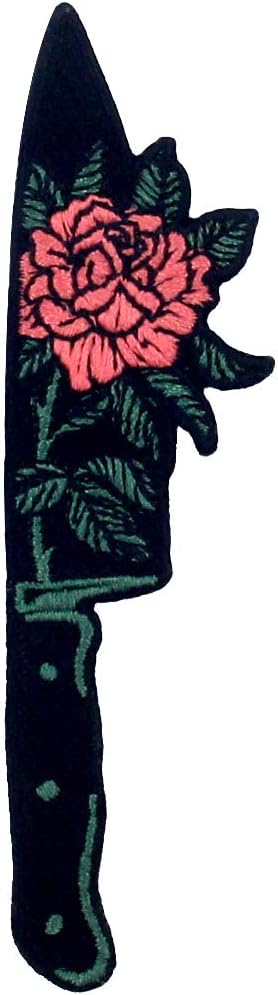 Amazon.com: ZEGINs Flower from Dagger Patch Embroidered Applique Iron ...