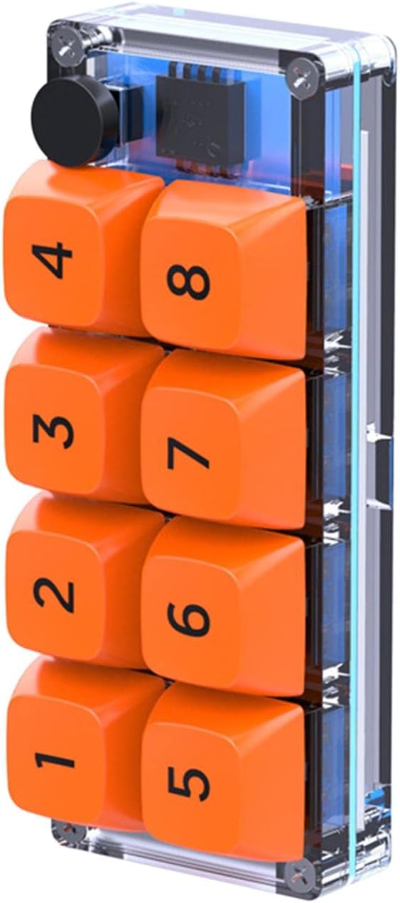 Amazon.com: Ronyme Programming Macro Pad Keypad 8 Keys Wired Macro ...