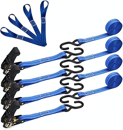 Amazon.co.jp: Lashing Belt, Ratchet Tie Down Belt, Set of 4, Load ...
