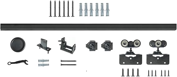 DIYHD 72" Commercial Grade Aluminum Pocket Door Track Kit,Ceiling Mount ...