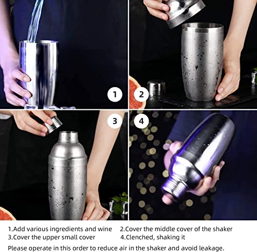 Snapklik.com : Esmula Cocktail Shaker Set 8 Piece,Stainless Steel ...