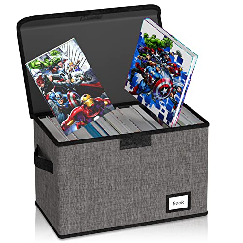 5 Pack Comic Book Storage Boxes, 15.8" X 7.8" X 11.8", Collapsible ...
