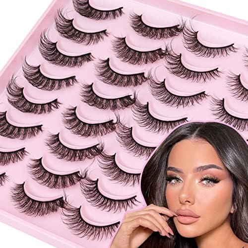 Amazon.com: JIMIRE Faux Mink Lashes Wispy Natural Look Cat Eye 2 Styles Mixed Fluffy Short False ...